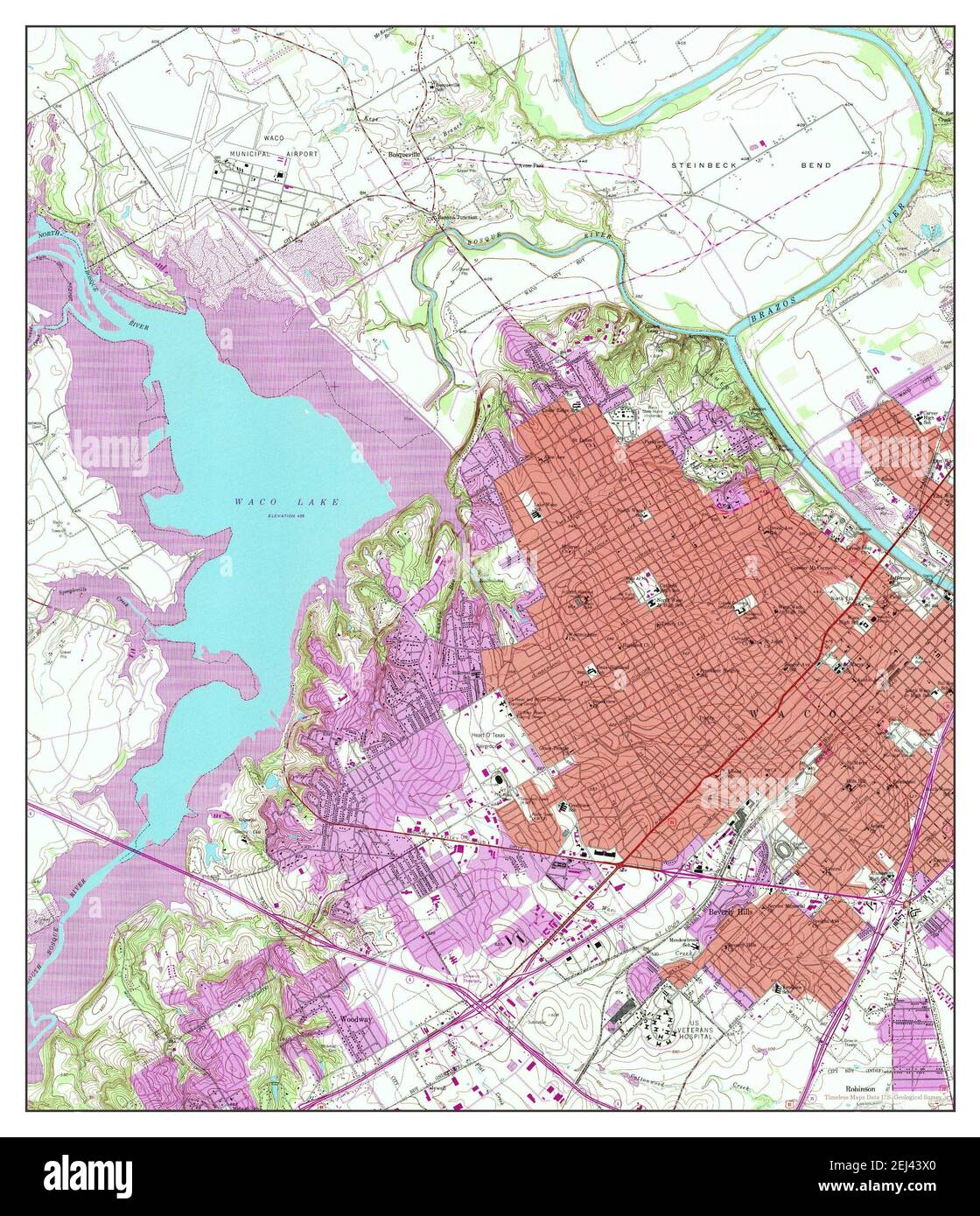 Waco West, Texas, map 1957, 1:24000, United States of America by ...