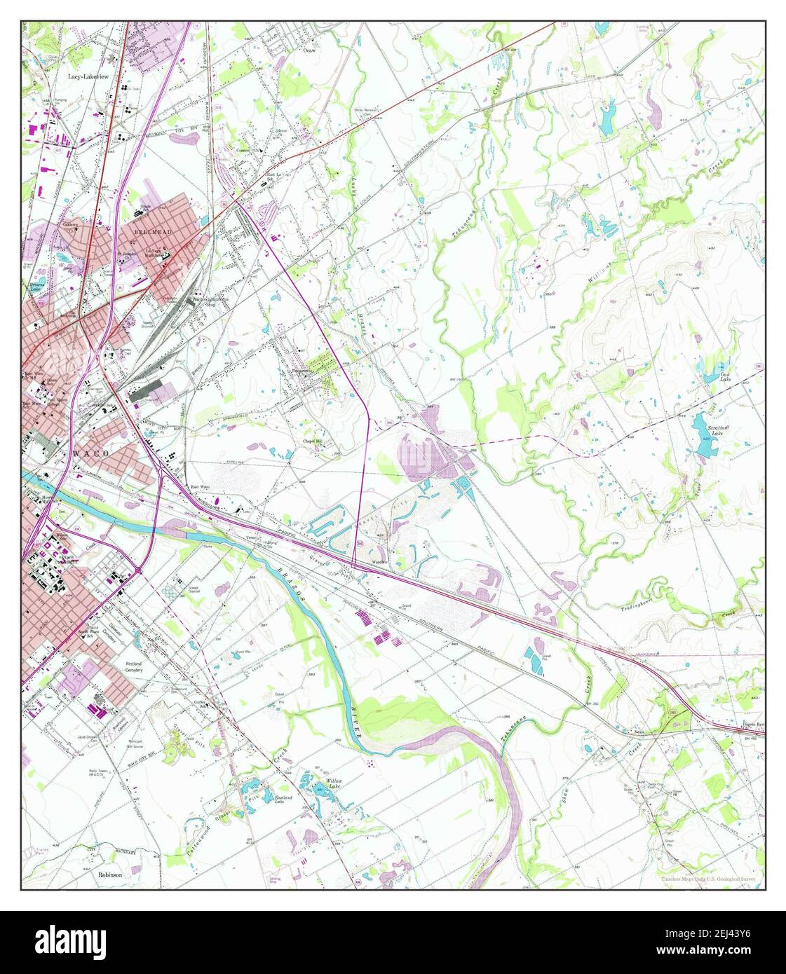 Map of waco Cut Out Stock Images & Pictures - Alamy