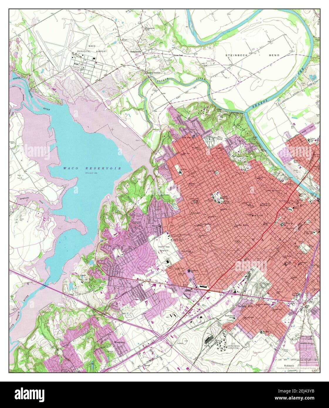 Waco West, Texas, map 1957, 1:24000, United States of America by ...