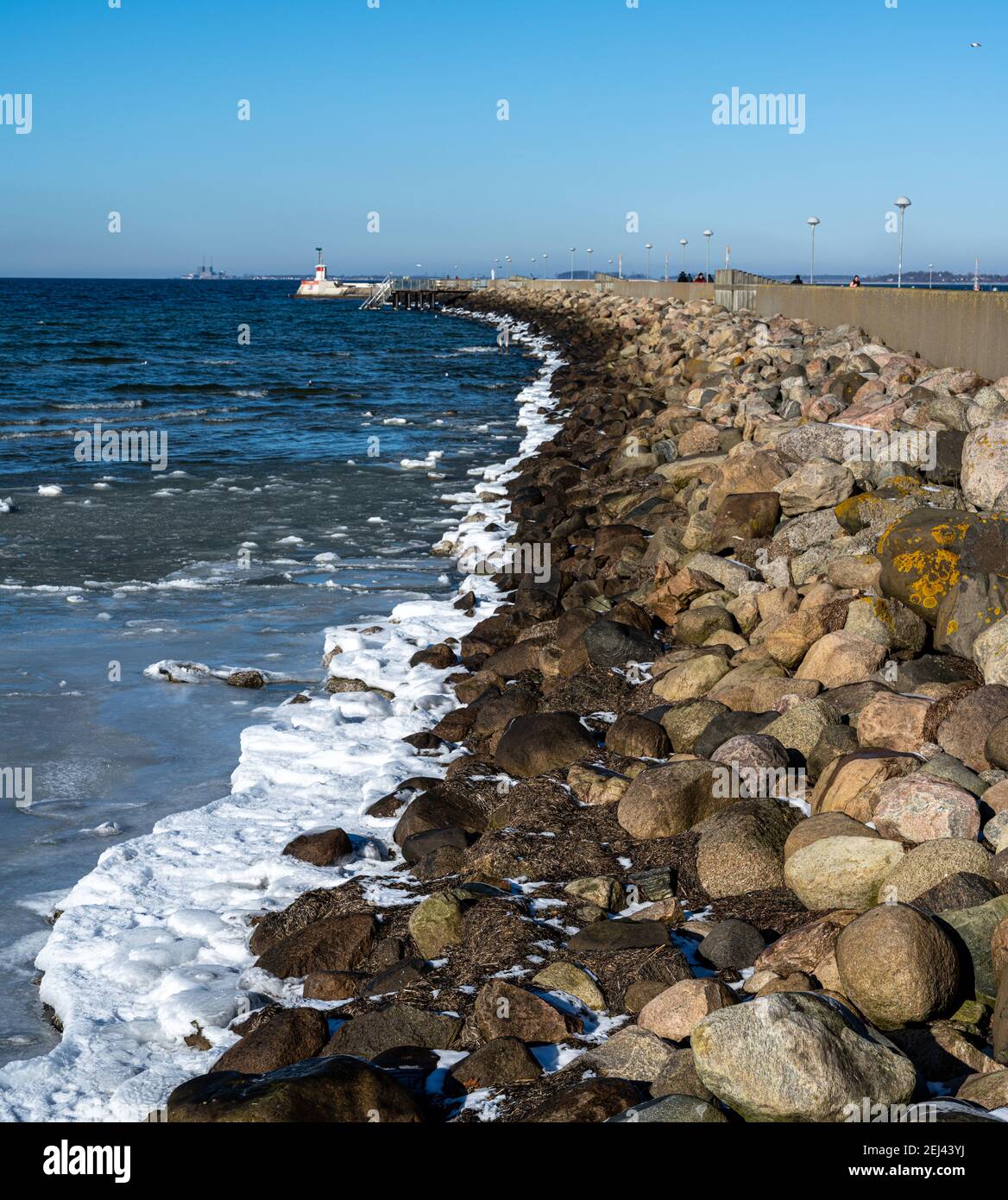 A picture of a wave breaker protecting a harbor. Picture from Lomma ...