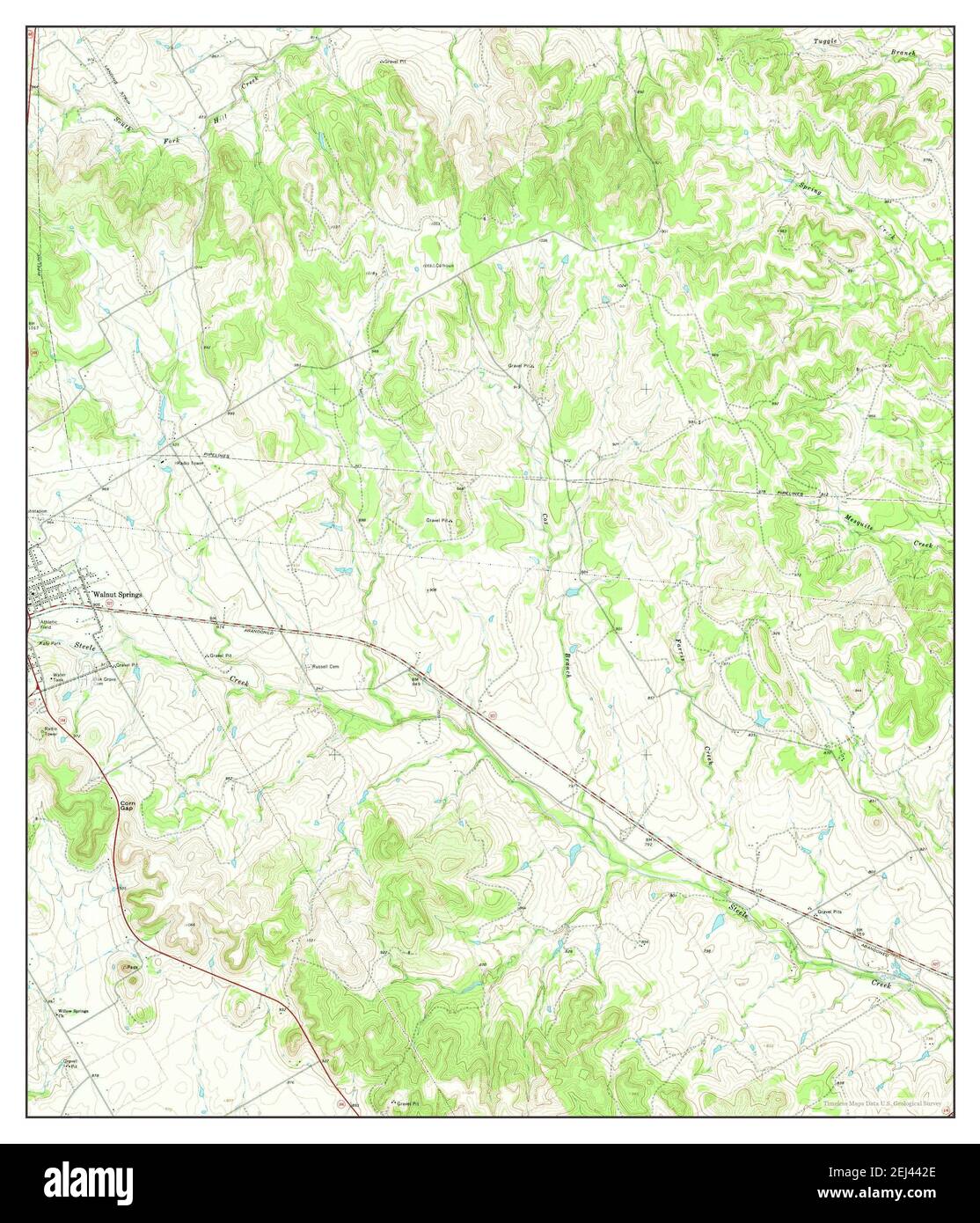 Map of walnut springs hi-res stock photography and images - Alamy