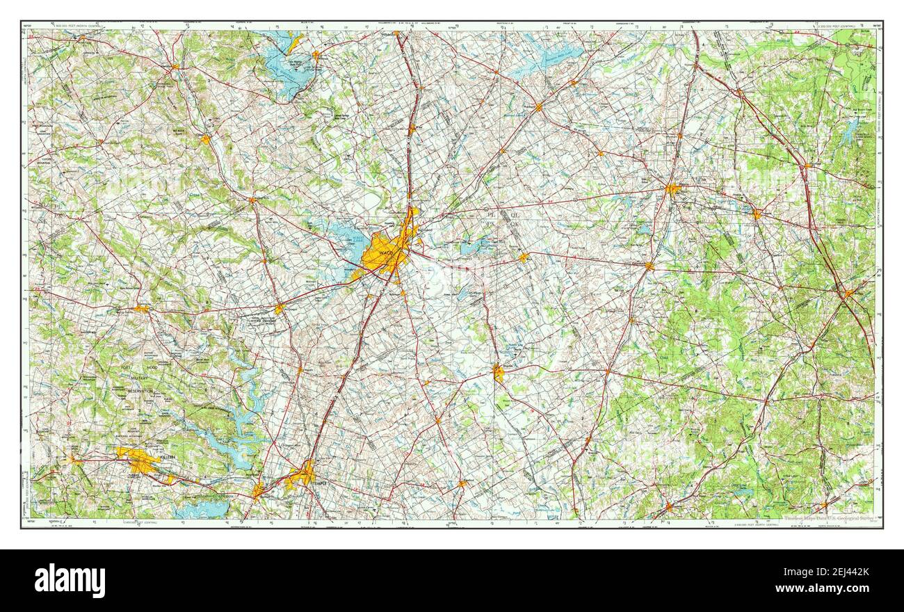 Waco, Texas, map 1954, 1:250000, United States of America by Timeless ...