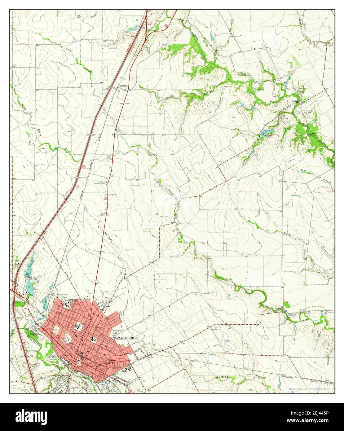 Waxahachie texas map Cut Out Stock Images & Pictures - Alamy
