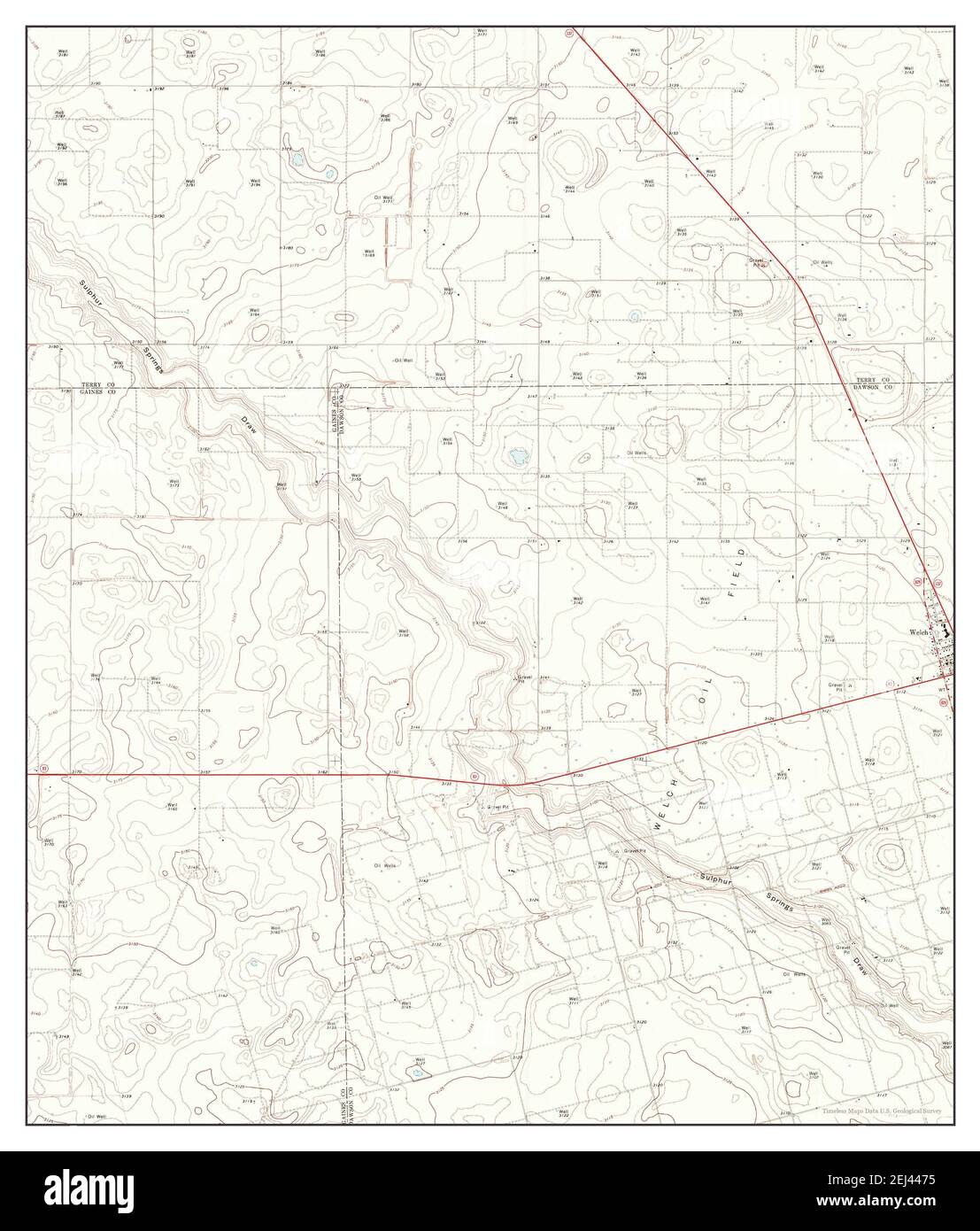 Map of welch texas hi-res stock photography and images - Alamy
