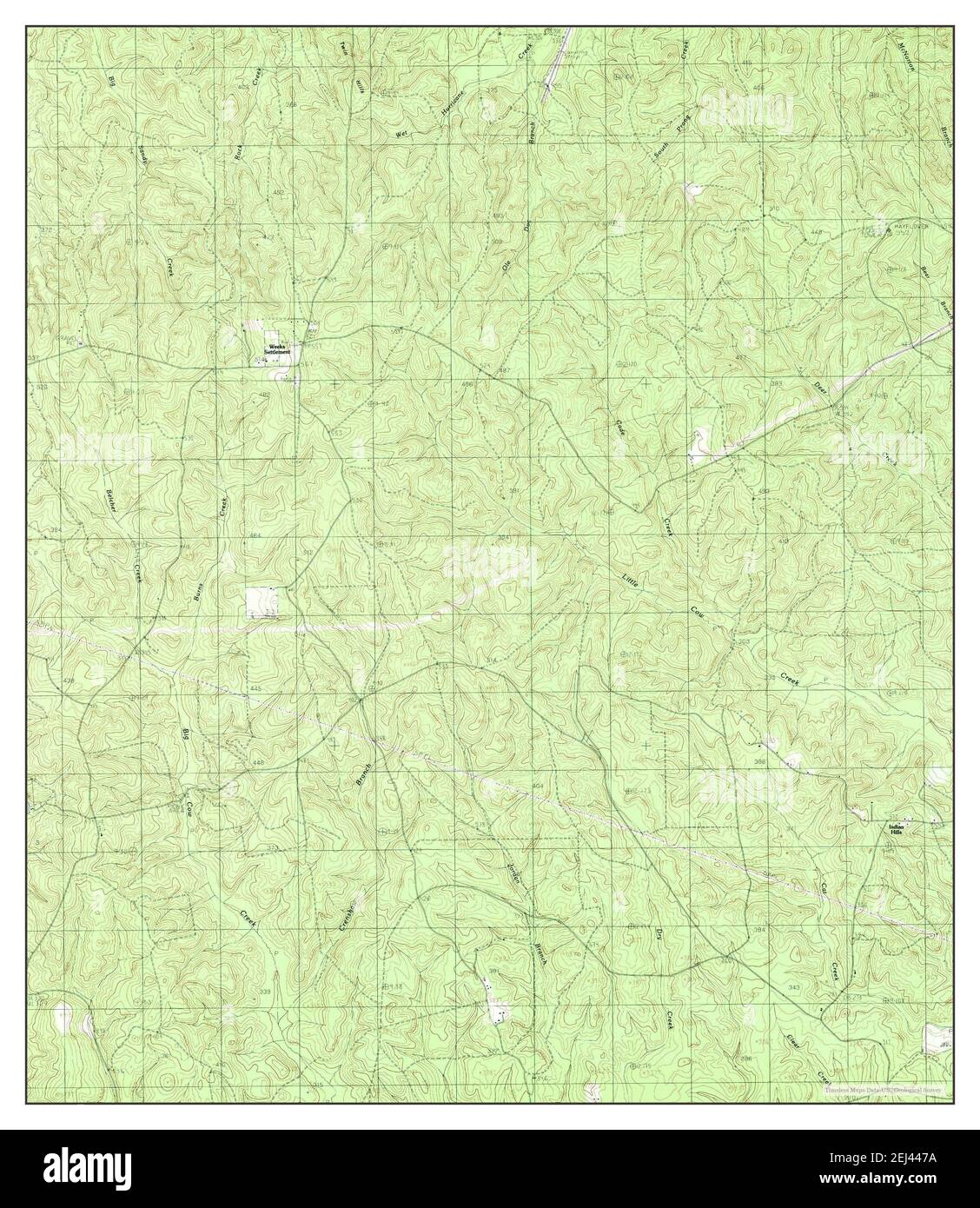 Weeks Settlement, Texas, map 1984, 1:24000, United States of America by ...