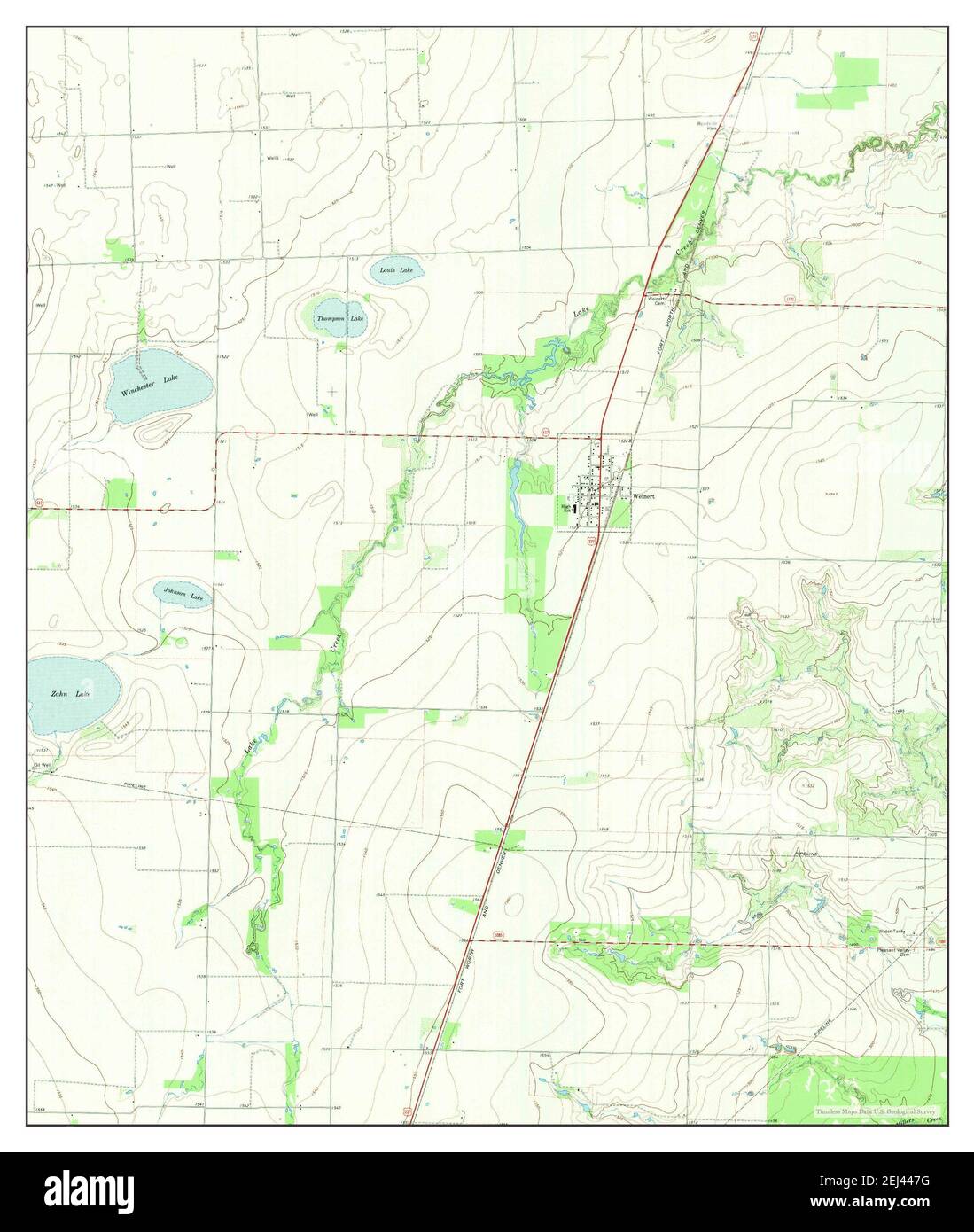 Weinert, Texas, map 1967, 1:24000, United States of America by Timeless ...