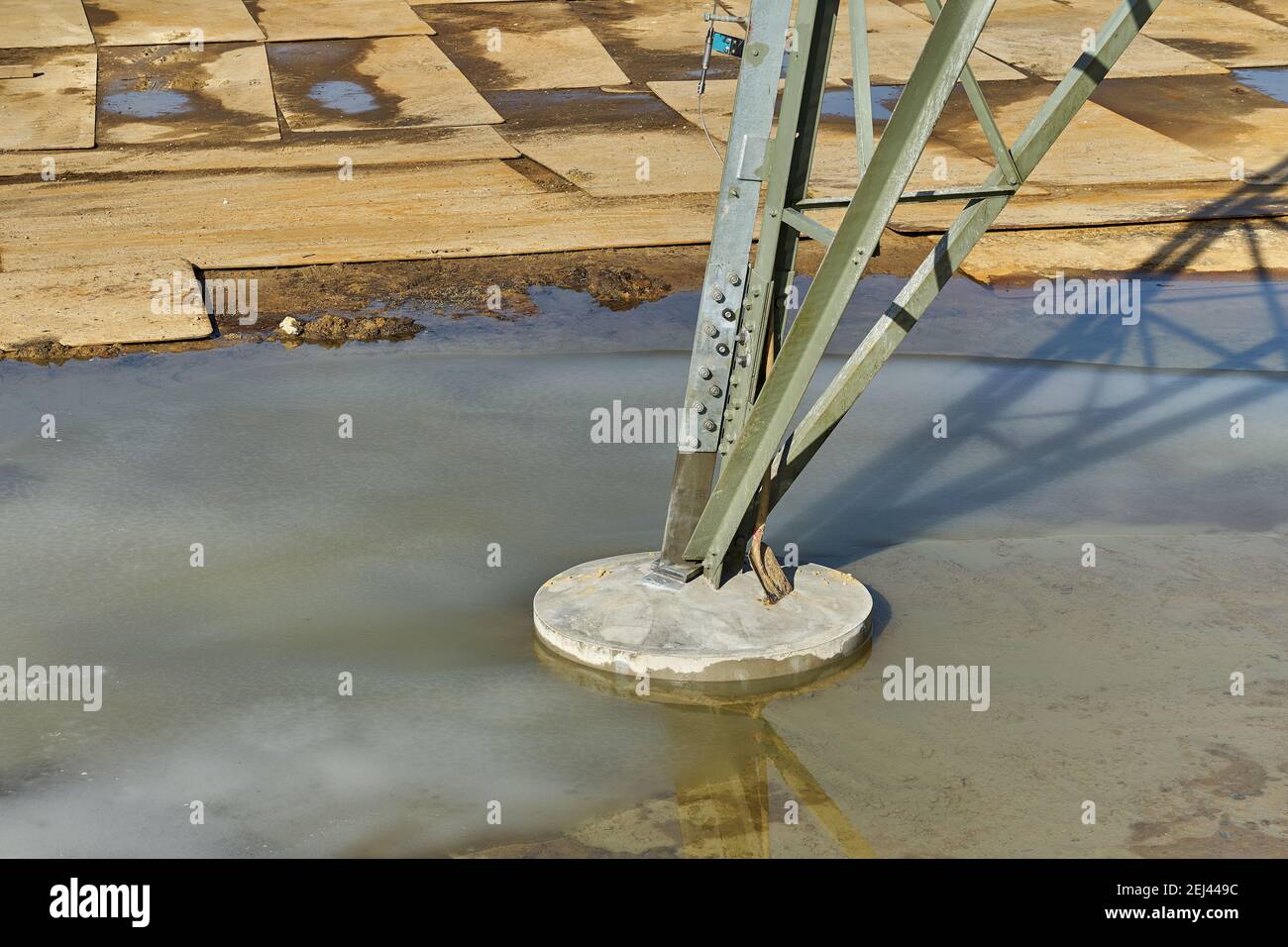 High voltage pylon, maintenance, foundation works, reinforcing Stock ...