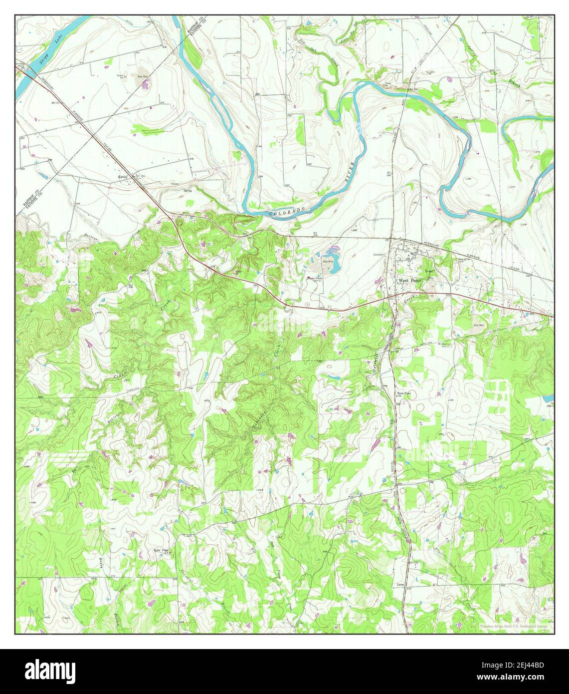 West Point, Texas, map 1958, 1:24000, United States of America by ...