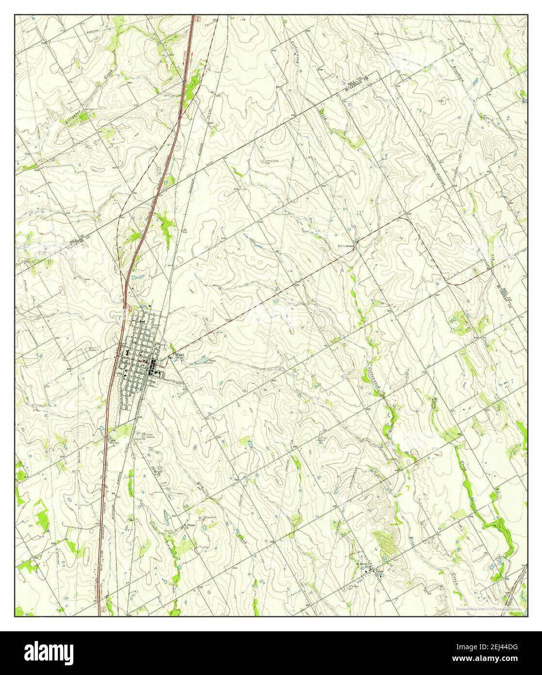 West, Texas, map 1956, 1:24000, United States of America by Timeless ...