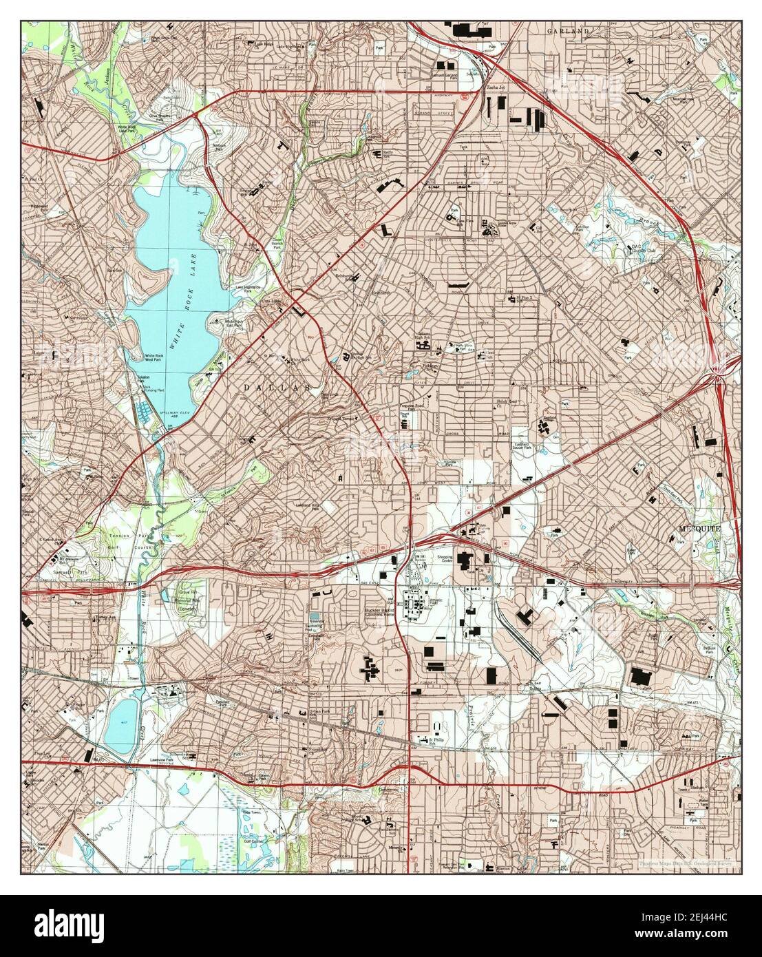 White Rock Lake, Texas, map 1995, 1:24000, United States of America by ...