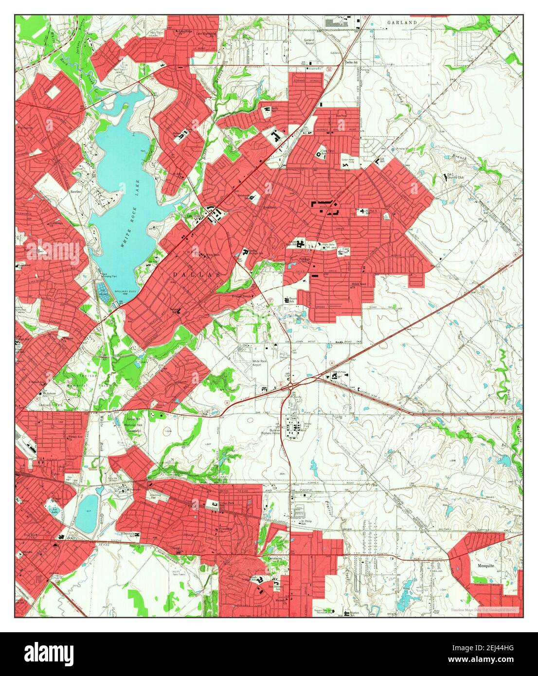 White Rock Lake, Texas, map 1957, 1:24000, United States of America by ...