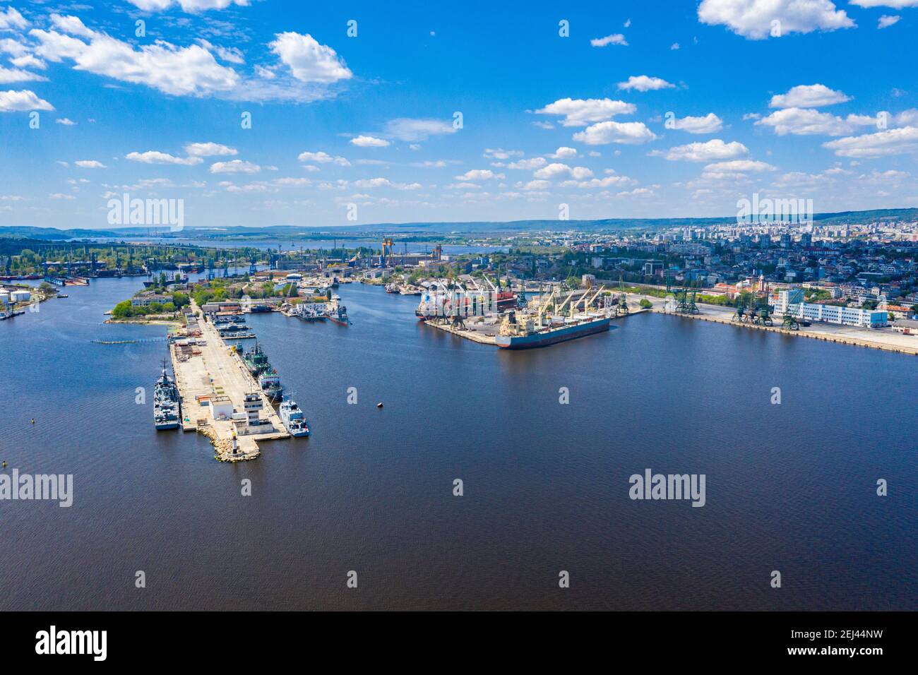 Aerial view of the port of Varna in Bulgaria Stock Photo - Alamy