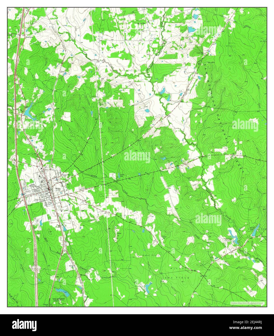 Willis, Texas, map 1960, 1:24000, United States of America by Timeless ...