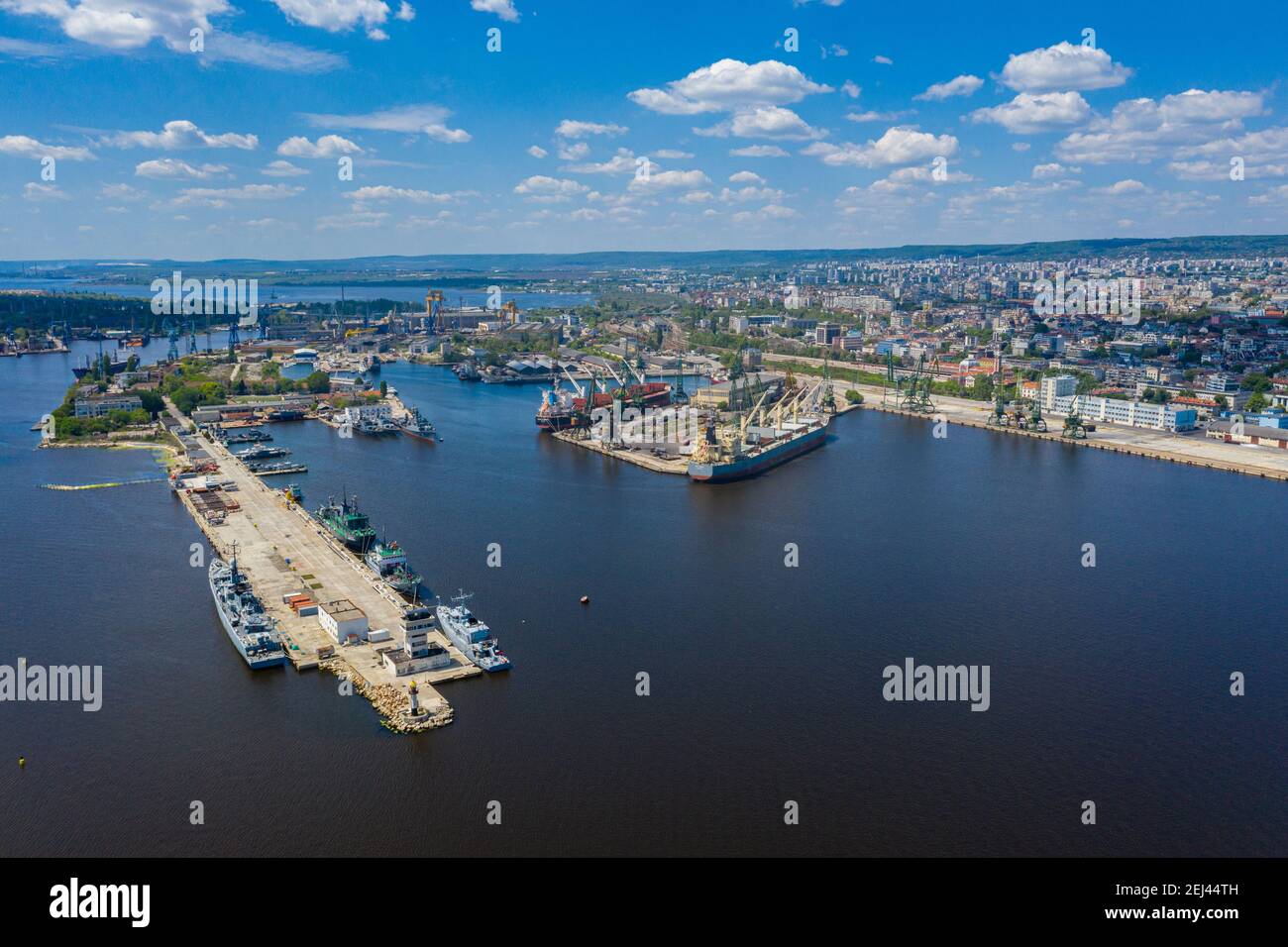Aerial view of the port of Varna in Bulgaria Stock Photo - Alamy