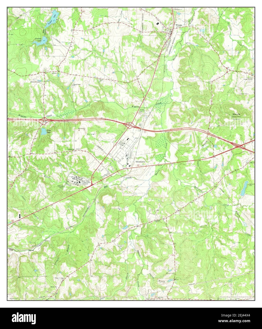 Winona, Texas, map 1966, 1:24000, United States of America by Timeless ...