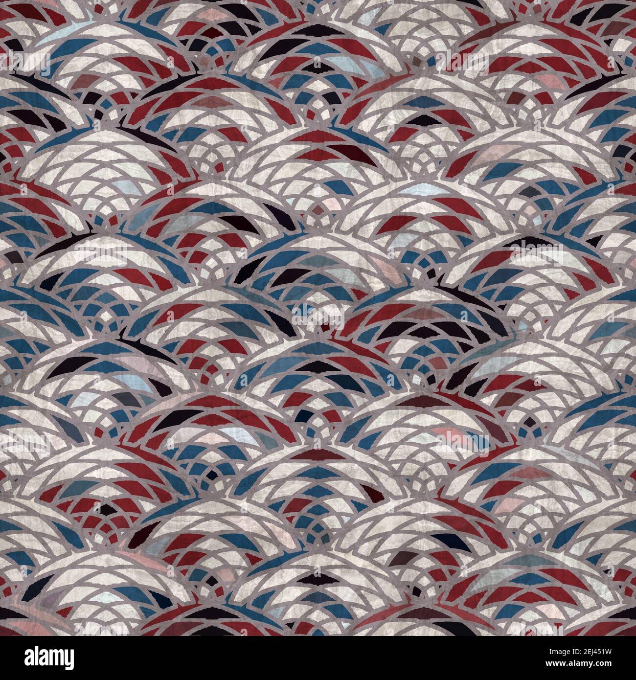 Seamless red white and blue textured retro pattern Stock Photo - Alamy