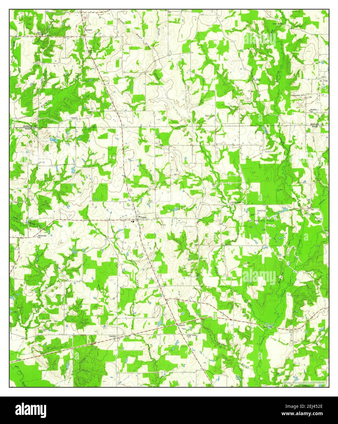 Yantis, Texas, map 1959, 1:24000, United States of America by Timeless ...