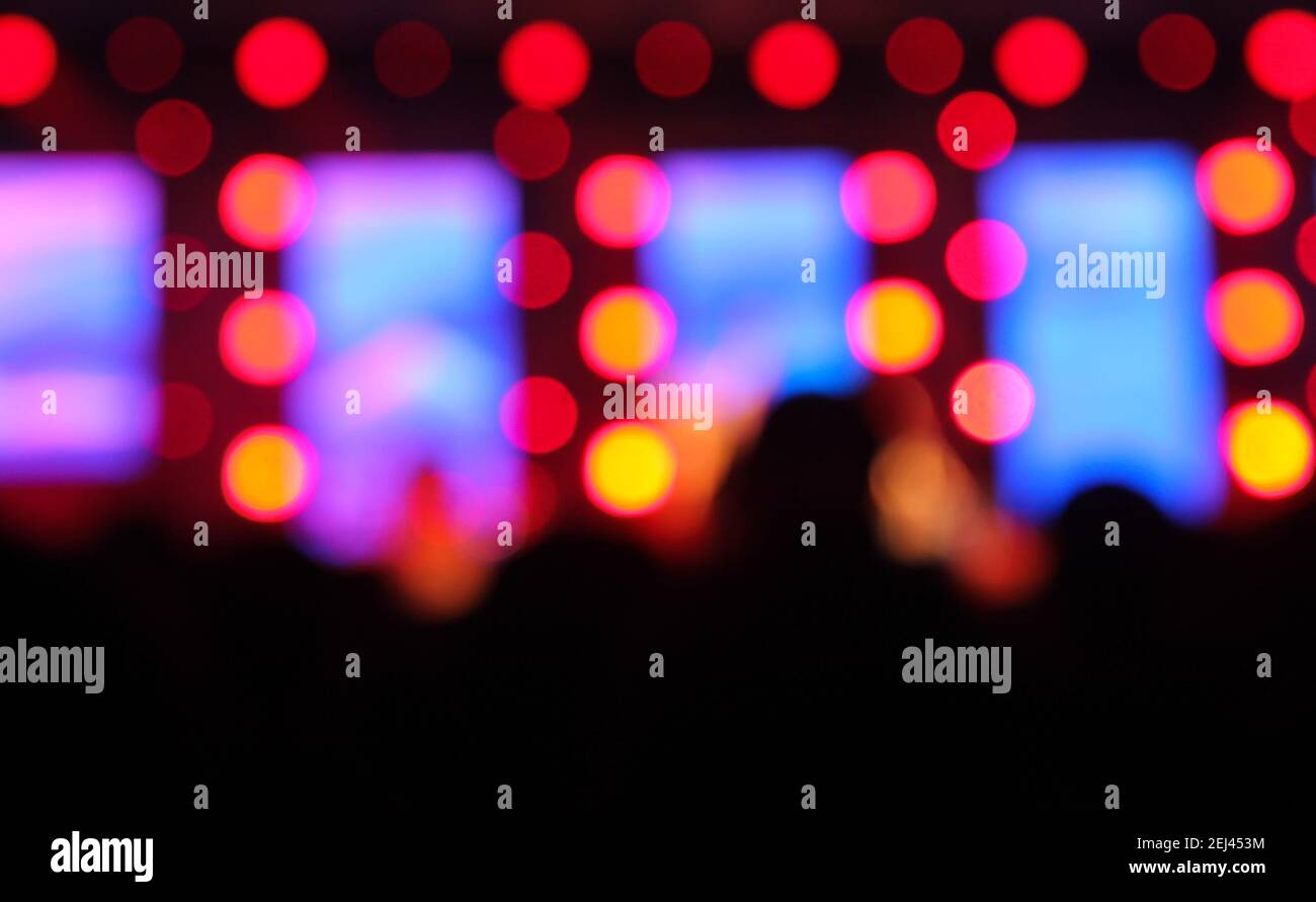 Blur background of concert lighting on stage Stock Photo - Alamy