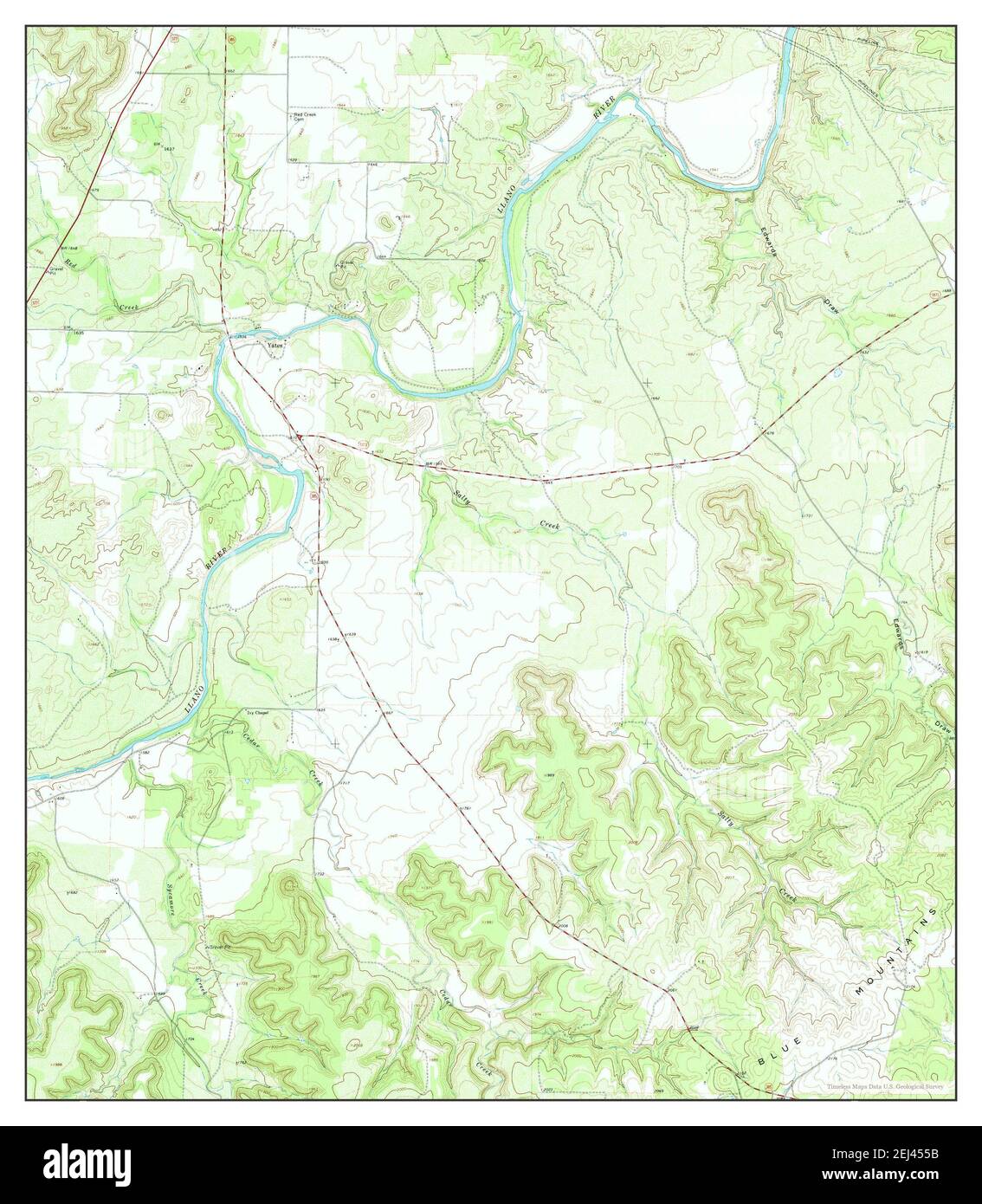 Yates, Texas, map 1968, 1:24000, United States of America by Timeless ...