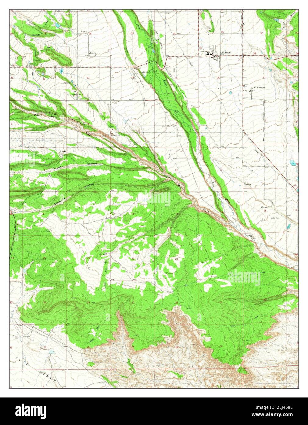 Altamont, Utah, map 1965, 1:24000, United States of America by Timeless ...