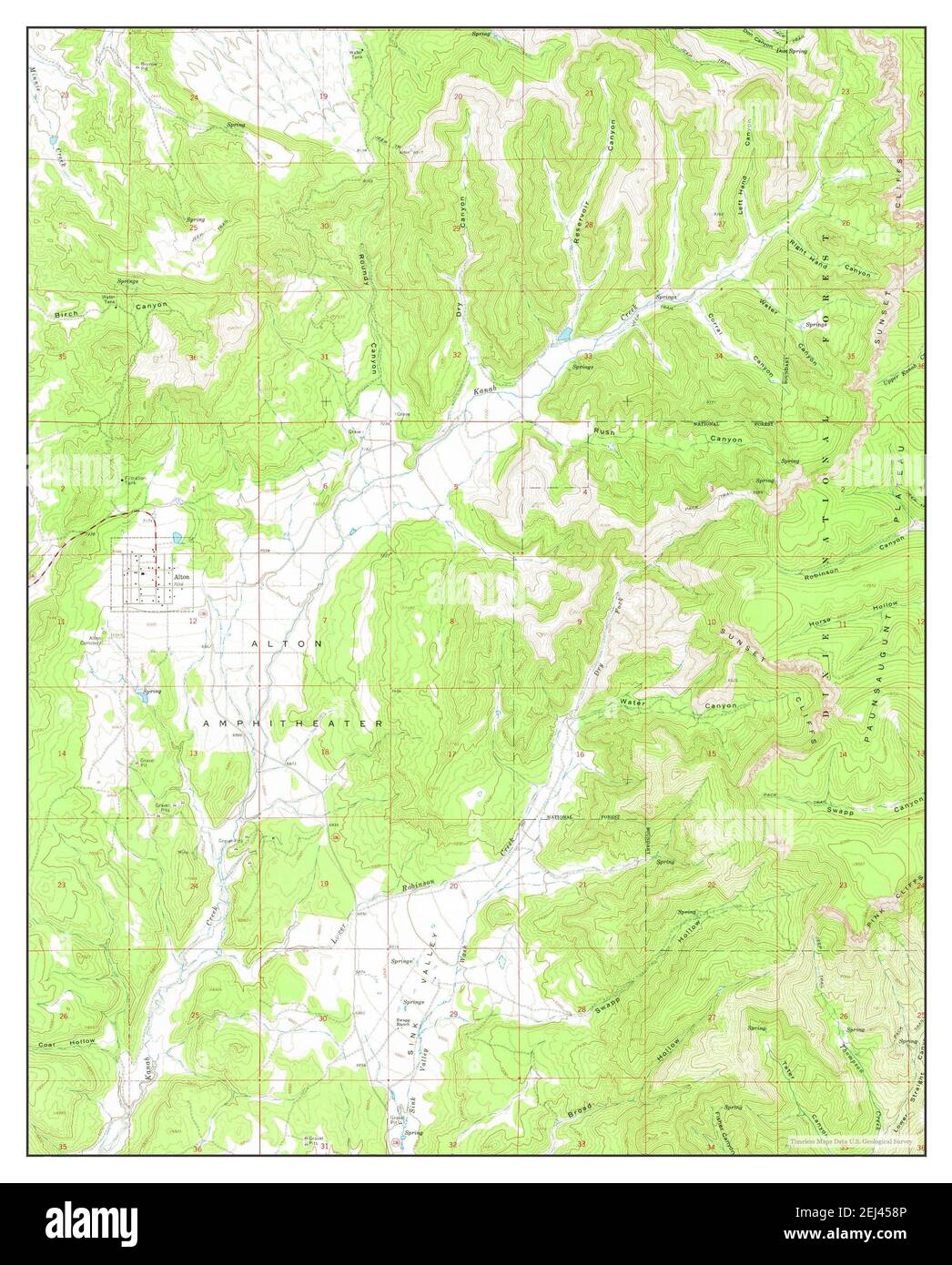 Alton, Utah, map 1966, 1:24000, United States of America by Timeless ...