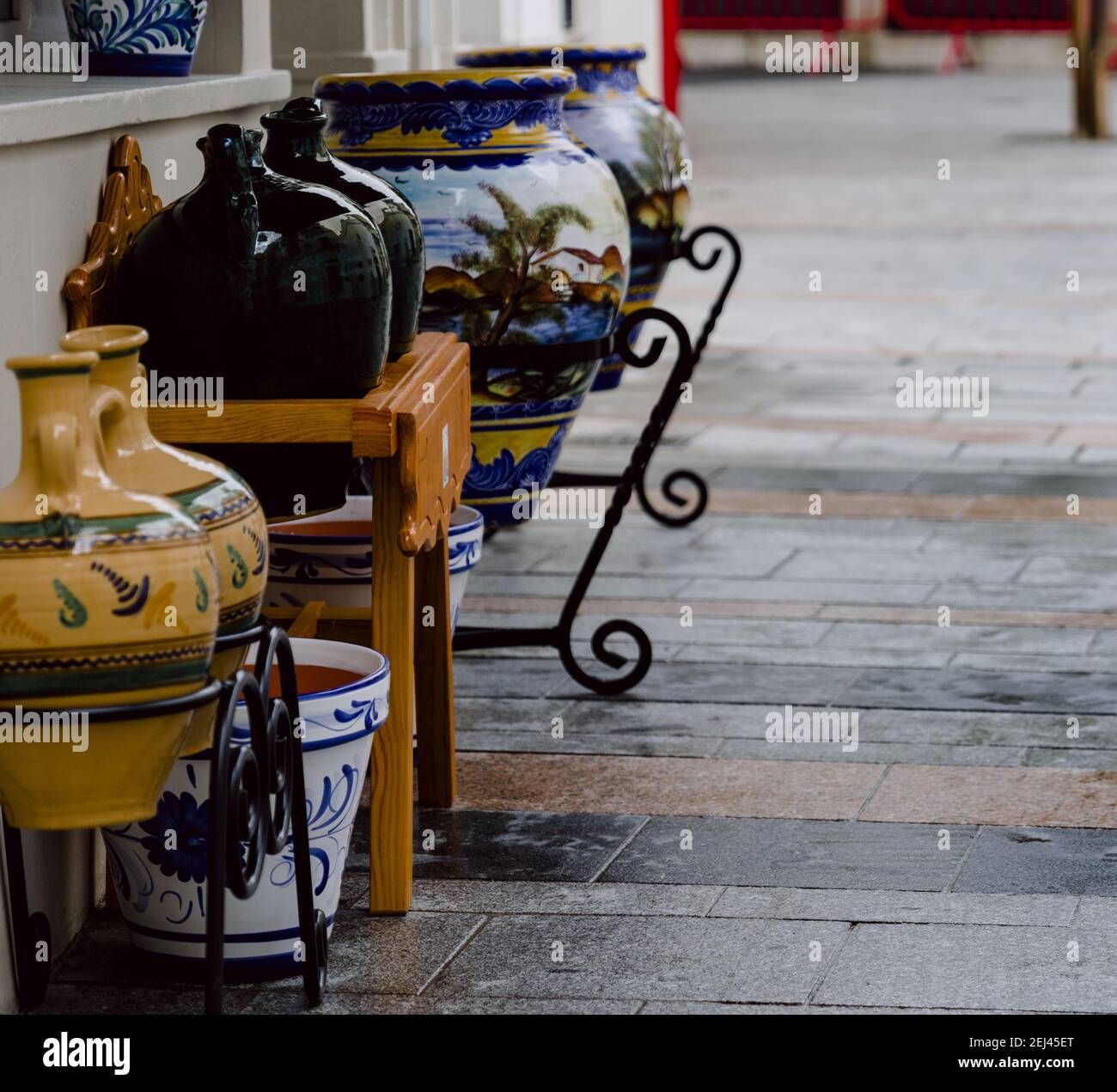 The Traditional handicrafts from Andalusia-Spain, ceramic vases with ...