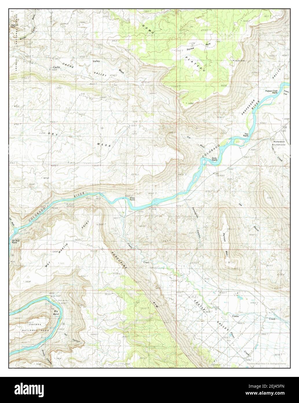 Big Bend, Utah, map 1985, 1:24000, United States of America by Timeless ...