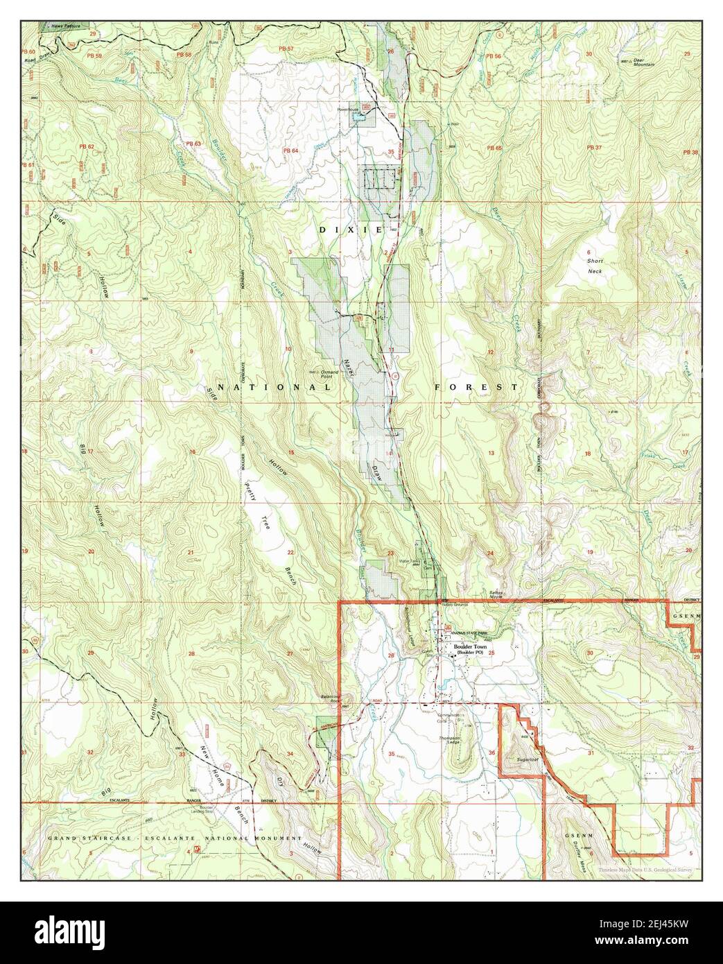 Boulder town utah map hi-res stock photography and images - Alamy