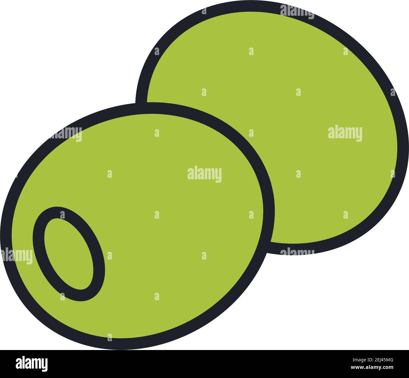 Olive icon. Linear color icon, contour, shape, outline isolated on ...