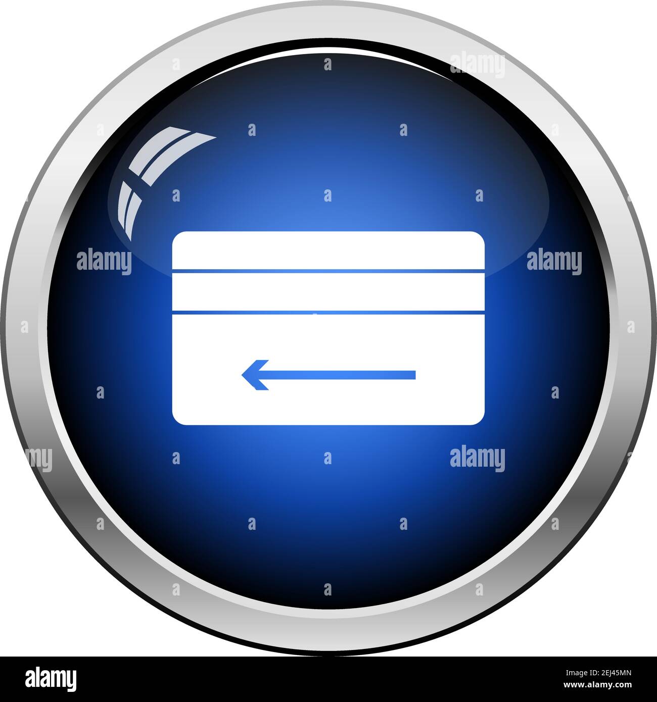 Cash Back Credit Card Icon. Glossy Button Design. Vector Illustration ...