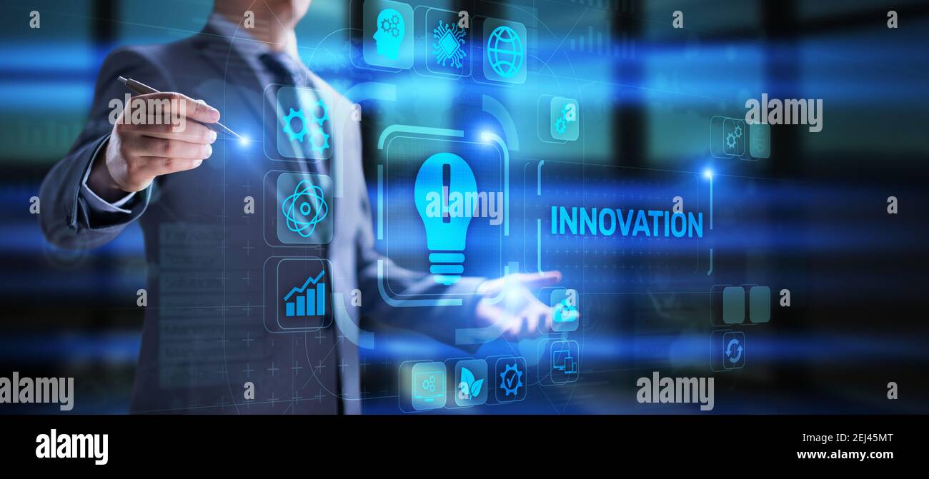 Innovation modern technology business development concept on virtual ...