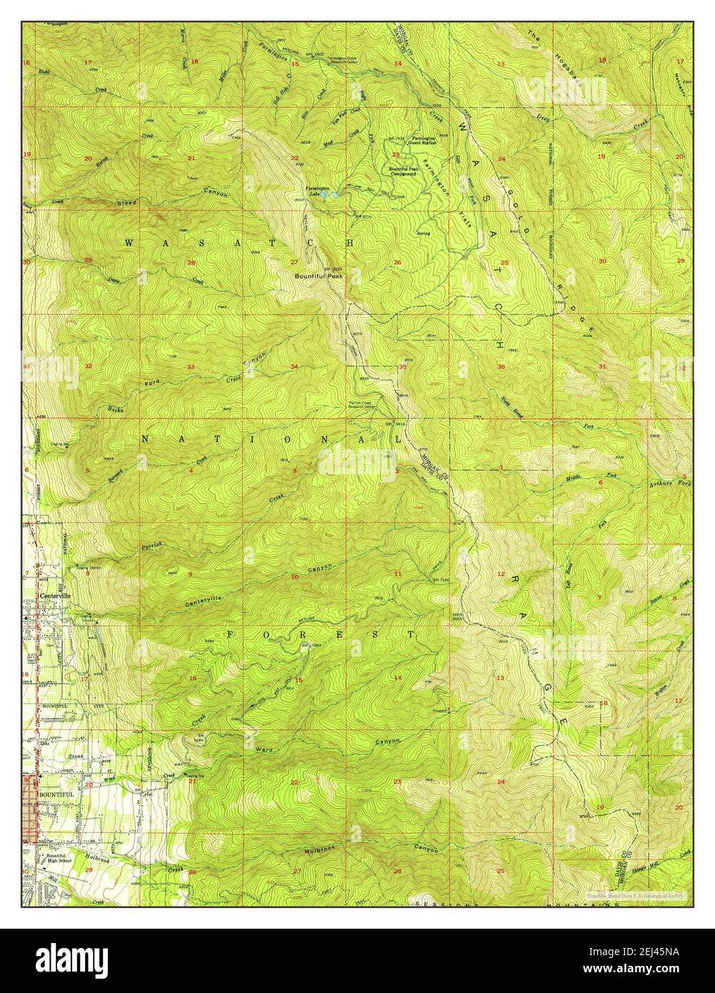 Map of bountiful utah Cut Out Stock Images & Pictures - Alamy