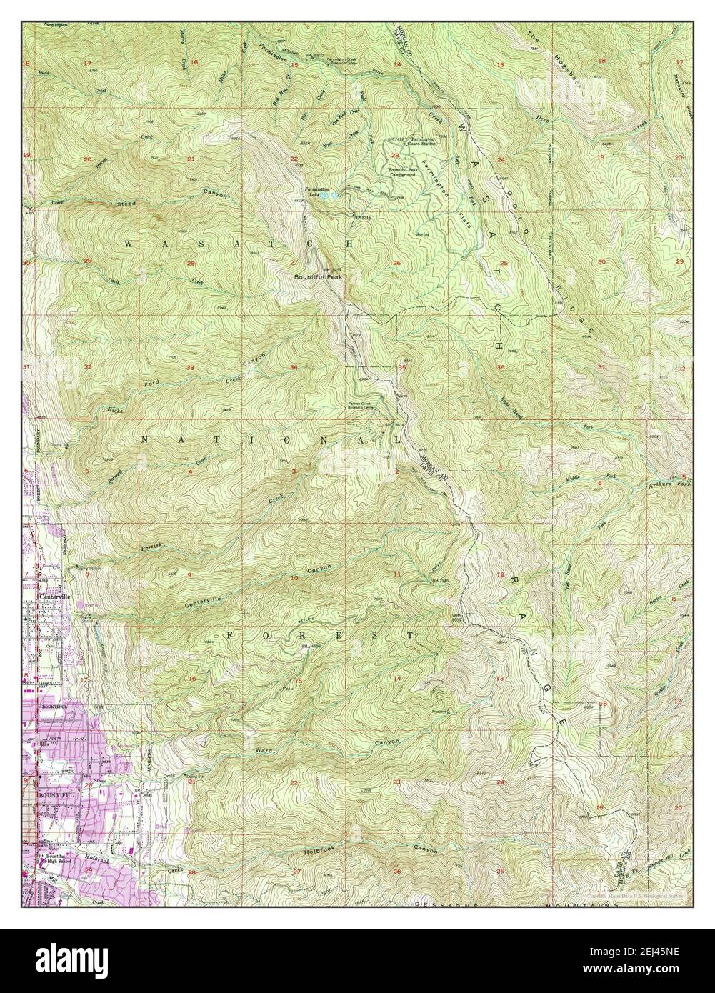 Bountiful Peak, Utah, map 1952, 1:24000, United States of America by ...