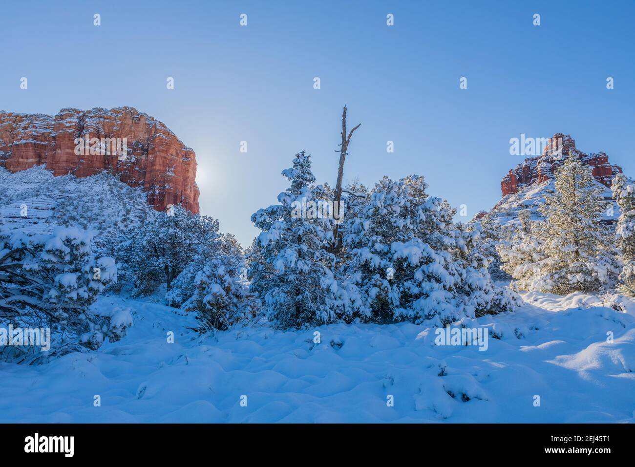 Scenic Winter Landscape in Sedona Arizona Stock Photo - Alamy