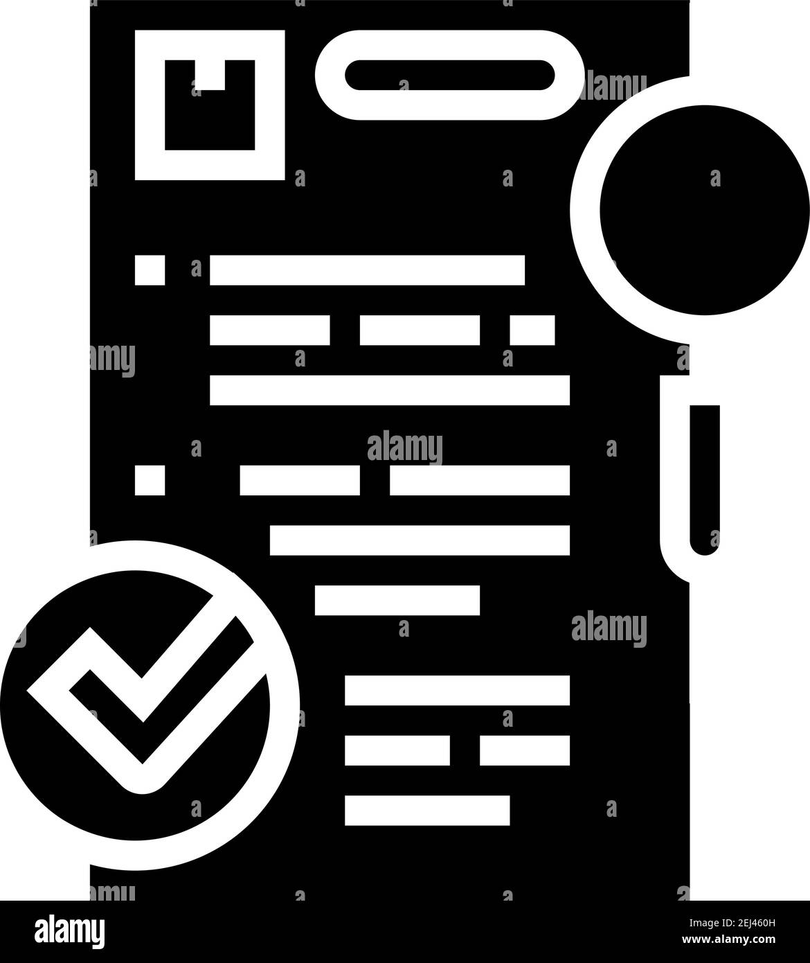 requisition review glyph icon vector illustration Stock Vector Image ...