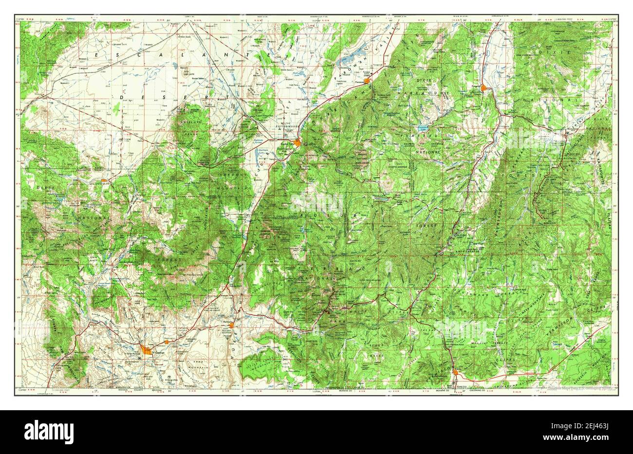 Cedar City, Utah, map 1953, 1:250000, United States of America by ...