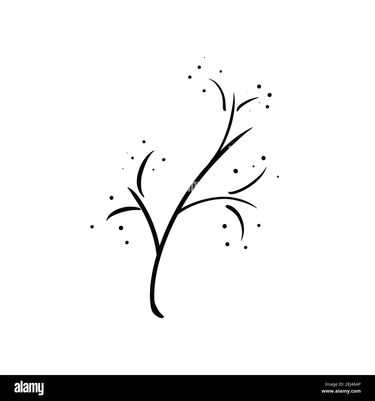 Tree or branch creative design, a graphic illustration Stock Photo - Alamy