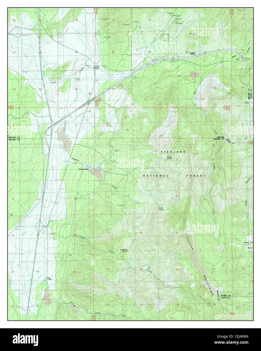 Map of cove fort utah hi-res stock photography and images - Alamy
