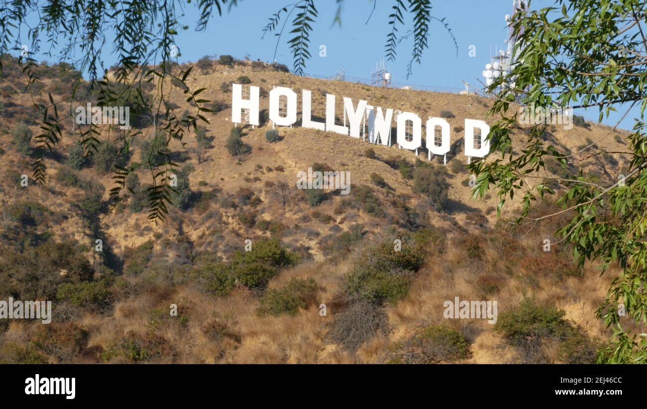 LOS ANGELES, CALIFORNIA, USA - 7 NOV 2019: Iconic Hollywood sign. Big ...