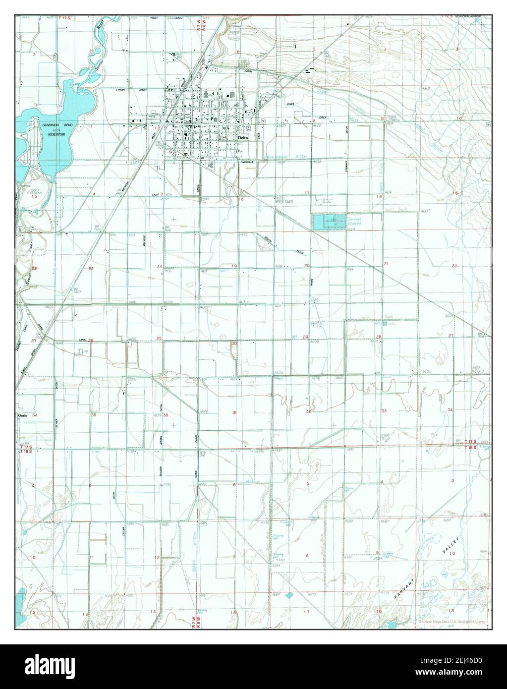 Delta, Utah, map 1986, 1:24000, United States of America by Timeless ...