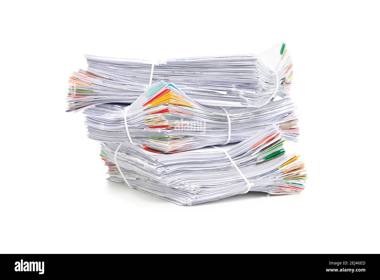 Stack of Documents isolated on white background Stock Photo - Alamy