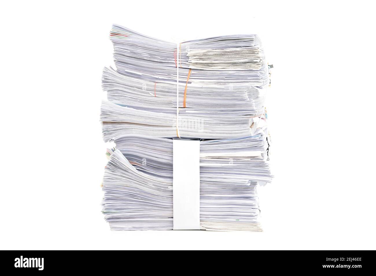 Stack of Documents isolated on white background Stock Photo - Alamy