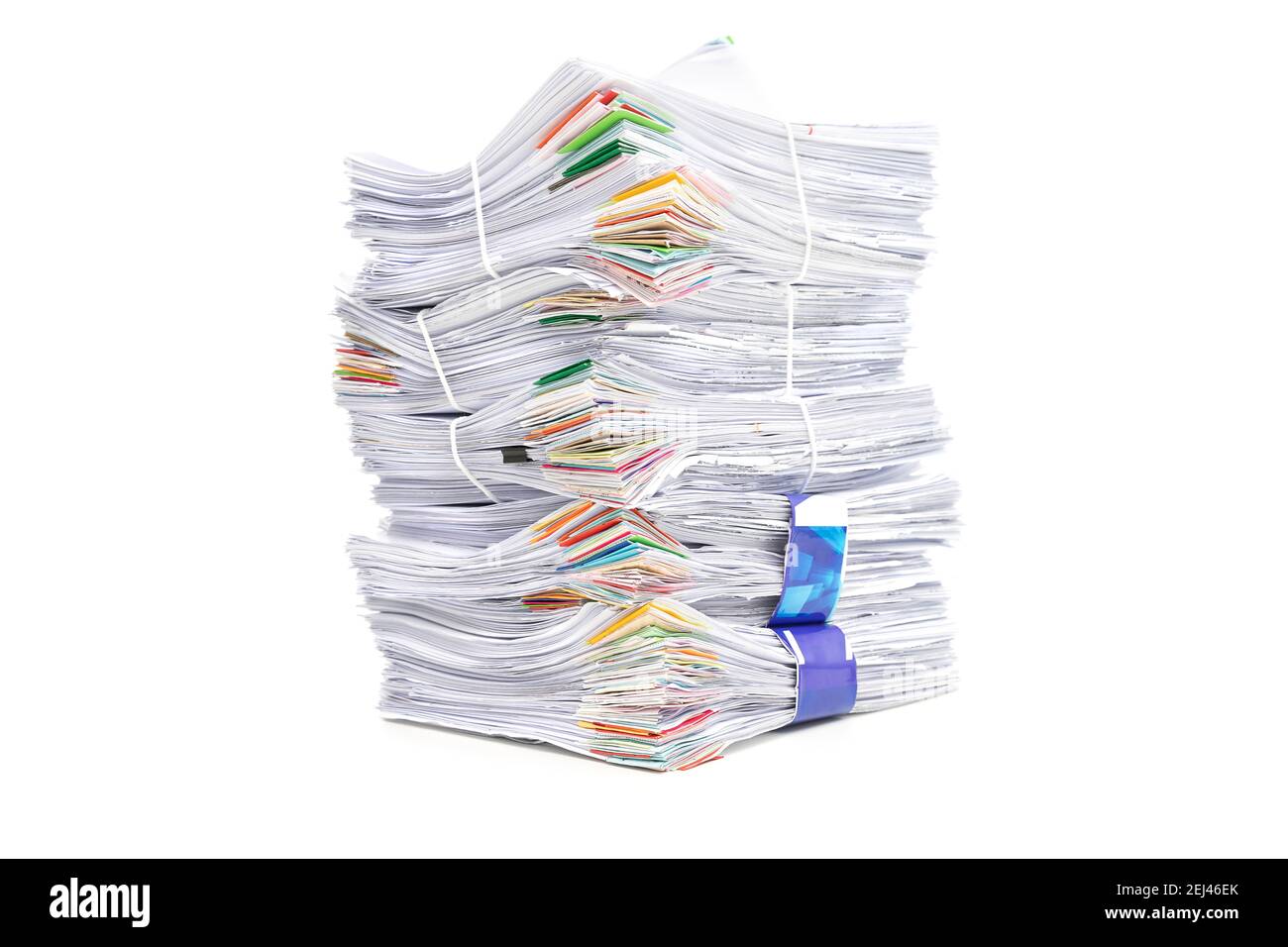 Stack of Documents isolated on white background Stock Photo - Alamy