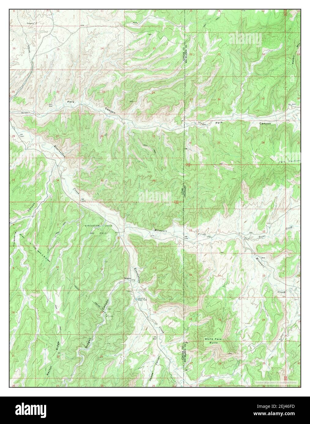 Dragon, Utah, map 1968, 1:24000, United States of America by Timeless ...