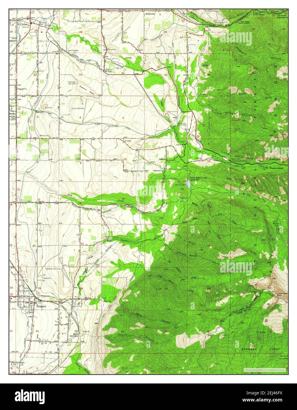 Draper, Utah, map 1952, 1:24000, United States of America by Timeless ...