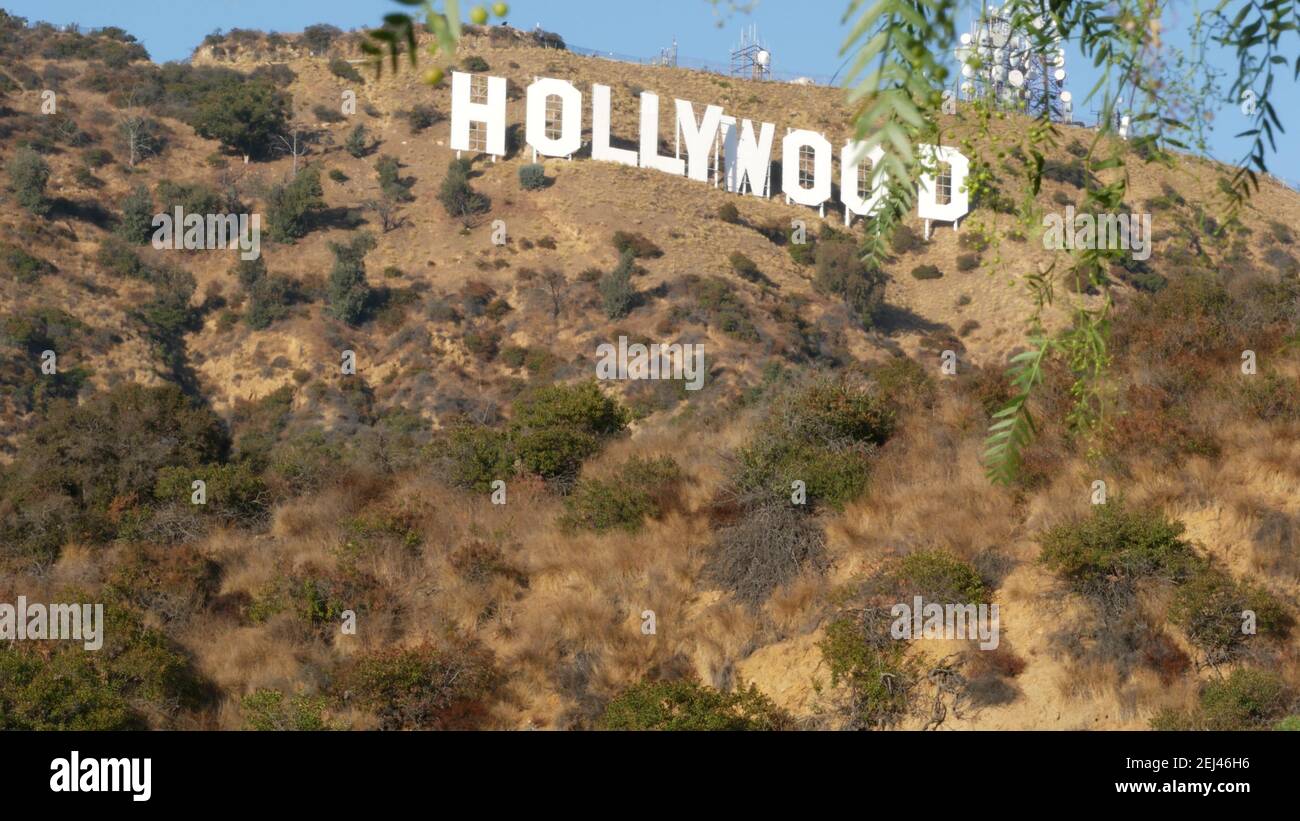 LOS ANGELES, CALIFORNIA, USA - 7 NOV 2019: Iconic Hollywood sign. Big ...