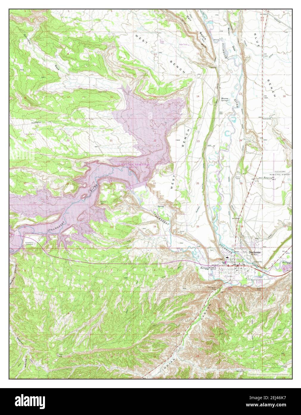 Map of duchesne utah hi-res stock photography and images - Alamy