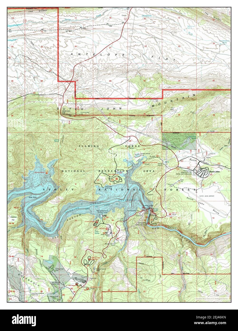 Dutch John, Utah, map 1996, 1:24000, United States of America by ...