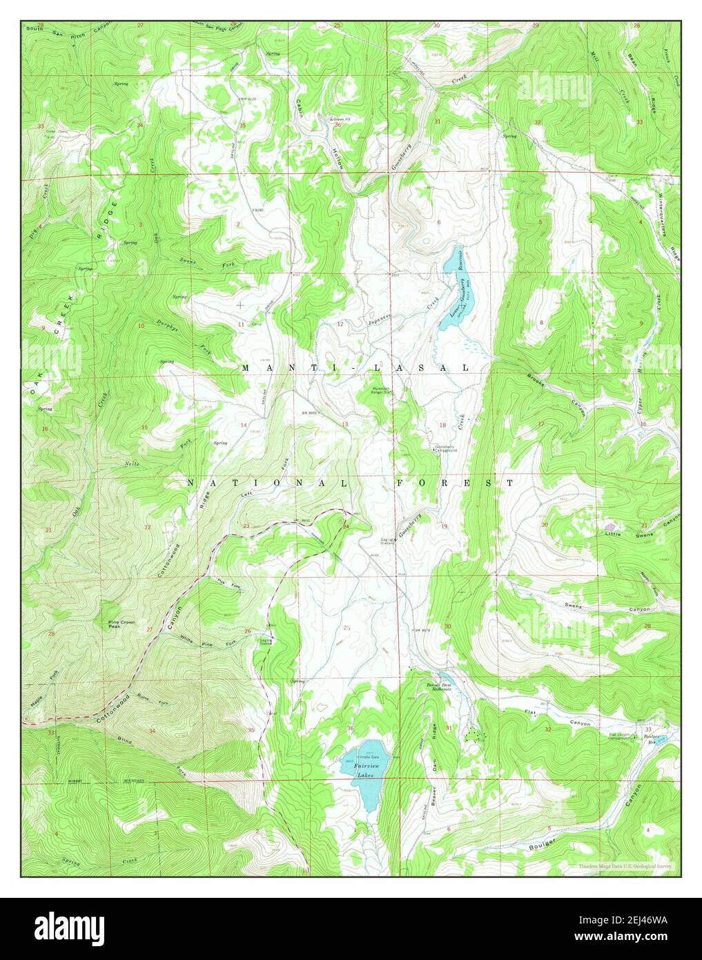 Fairview Lakes, Utah, map 1965, 1:24000, United States of America by ...