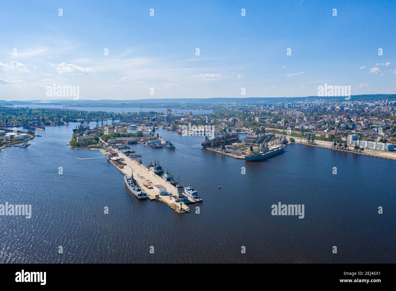 Aerial view of the port of Varna in Bulgaria Stock Photo - Alamy